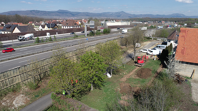 Remplacement du mur acoustique à Houssen / RD83 – Zeppeline Médias